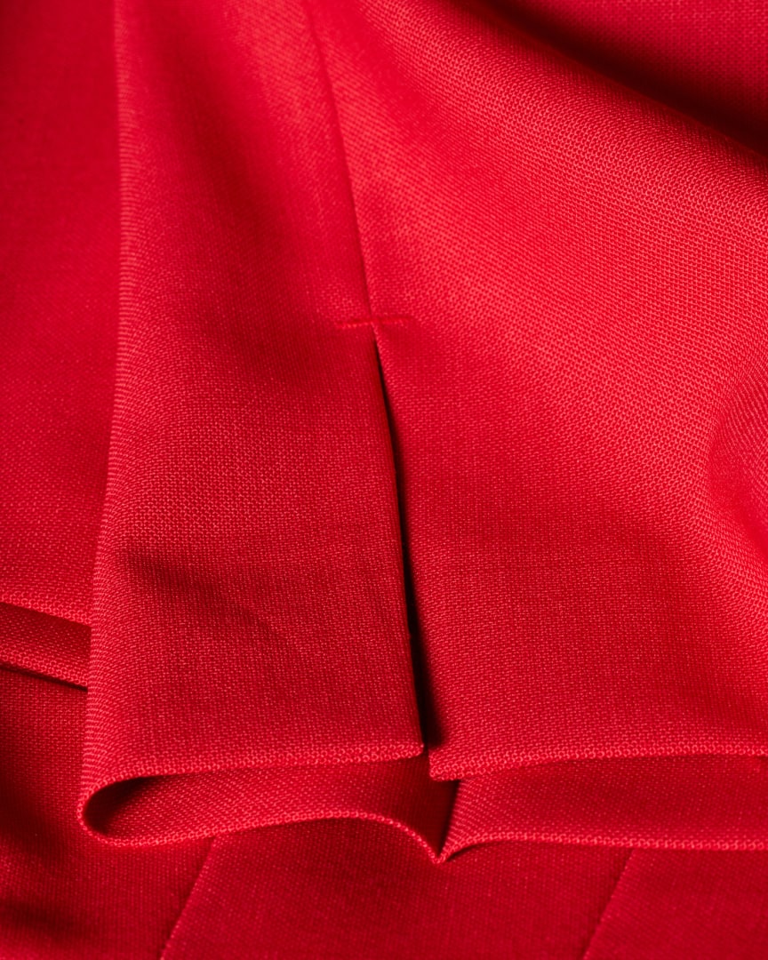 Men's Red Fresco Wool Trousers