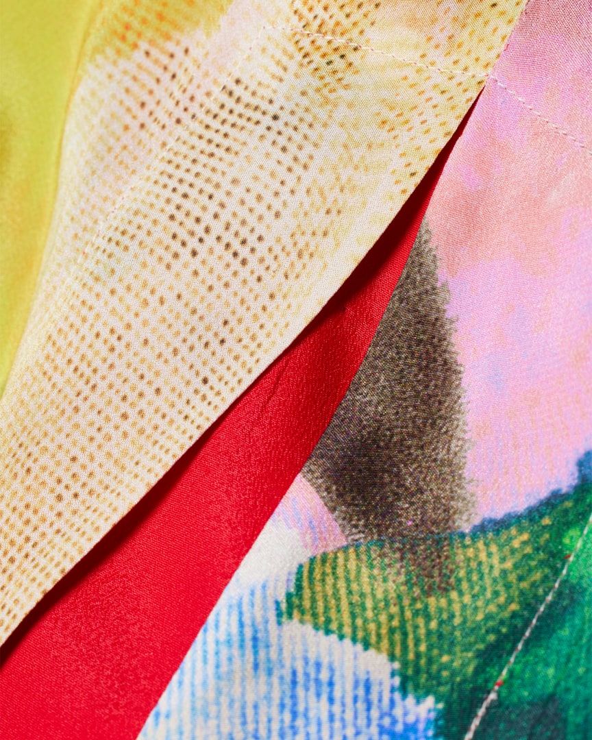 Women's 'Floral Collage' Silk Halterneck Dress