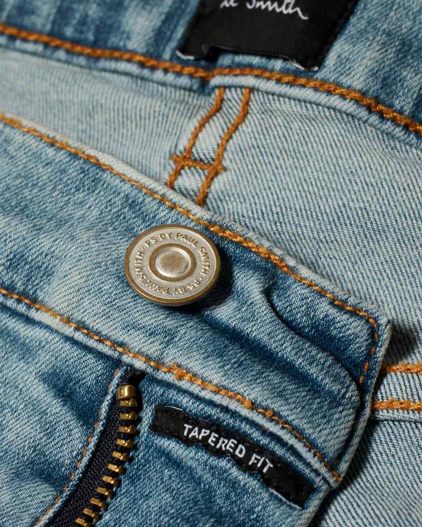 Men's Tapered-Fit Light-Wash 'Organic Reflex' Jeans