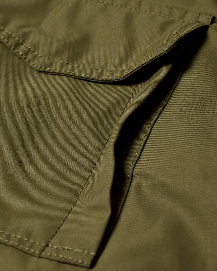 Men's Khaki Green Cotton-Nylon Field Jacket