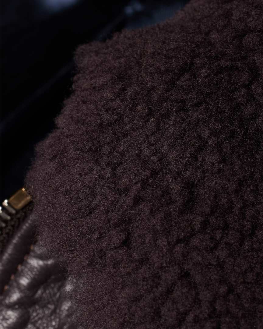 Men's Dark Purple Grained Leather Jacket