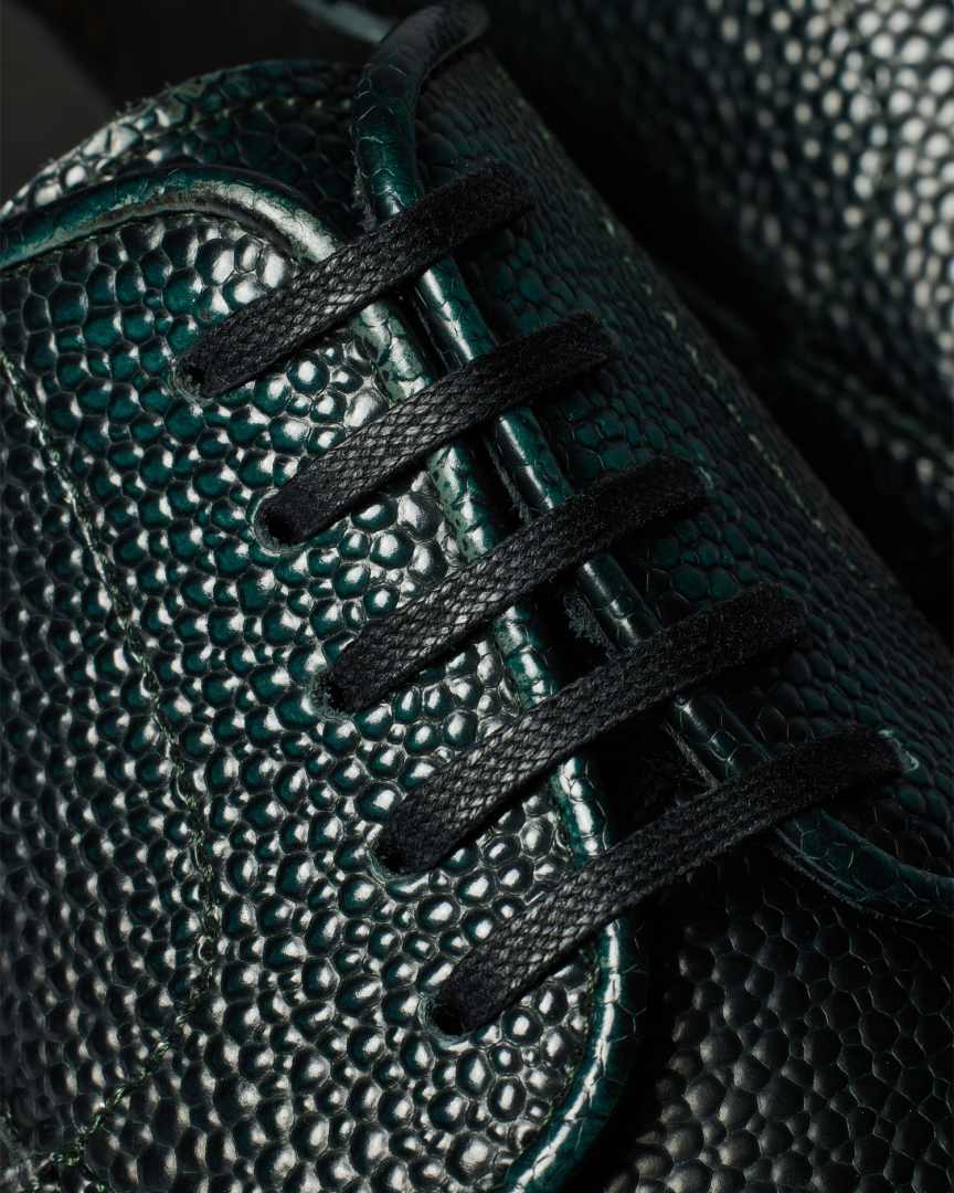 Men's Dark Green Pebble-Grain Leather 'Magnum' Shoes