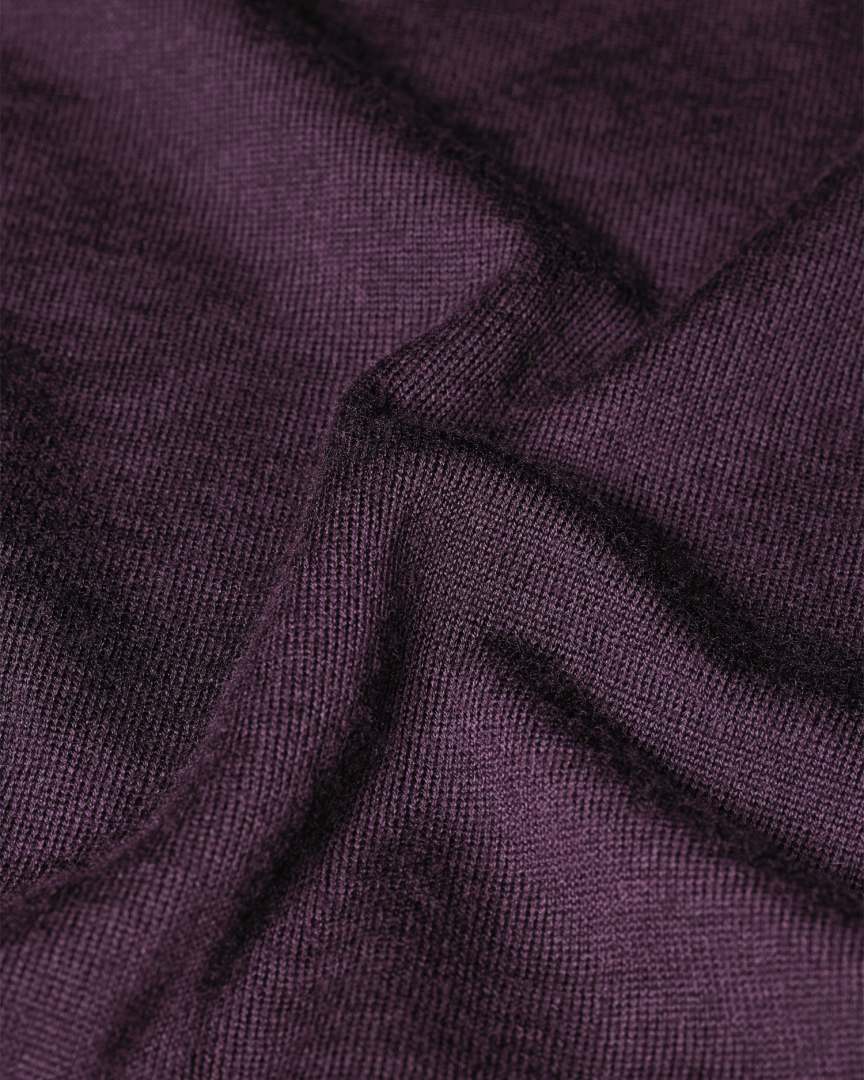 Men's Dark Purple Merino Wool Sweater