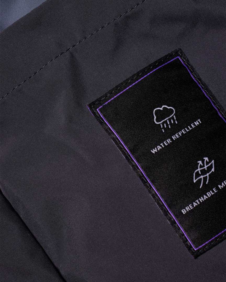 Men's Navy Two-Layer Recycled Polyester-Blend Down Parka