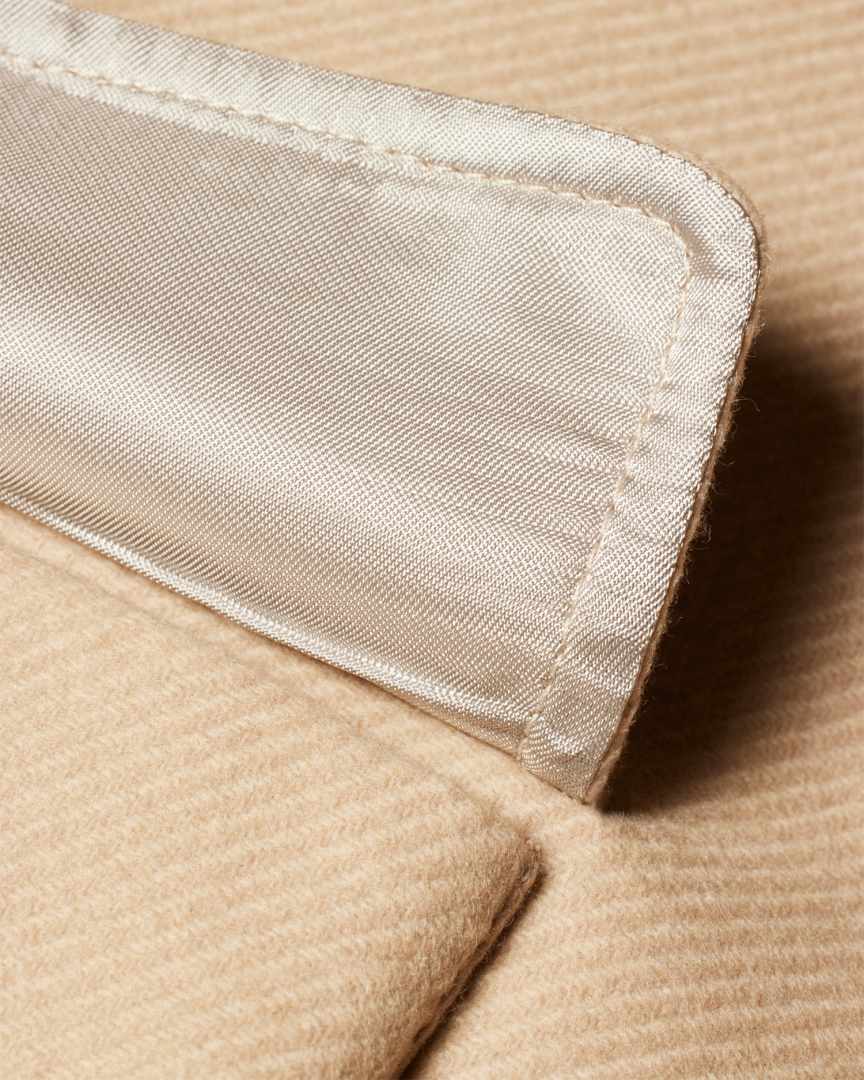 Women's Sand Wool-Cashmere Blend Cropped Cocoon Jacket