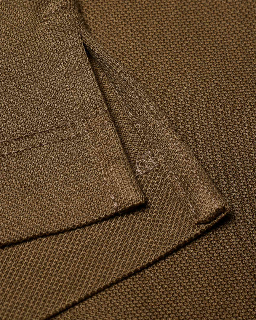 Men's Dark Khaki 'Signature Stripe' Trim Polo Shirt