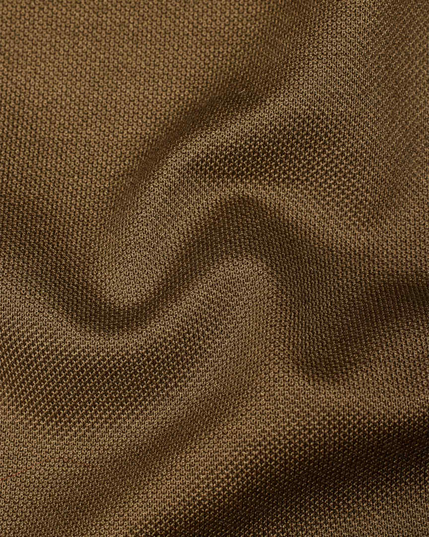 Men's Dark Khaki 'Signature Stripe' Trim Polo Shirt