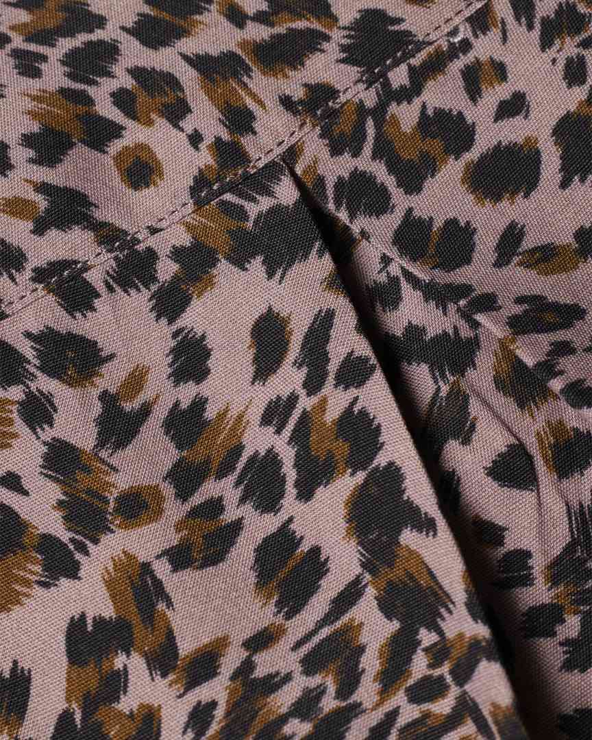 Dusky Pink 'Leopard' Print Viscose Shirt