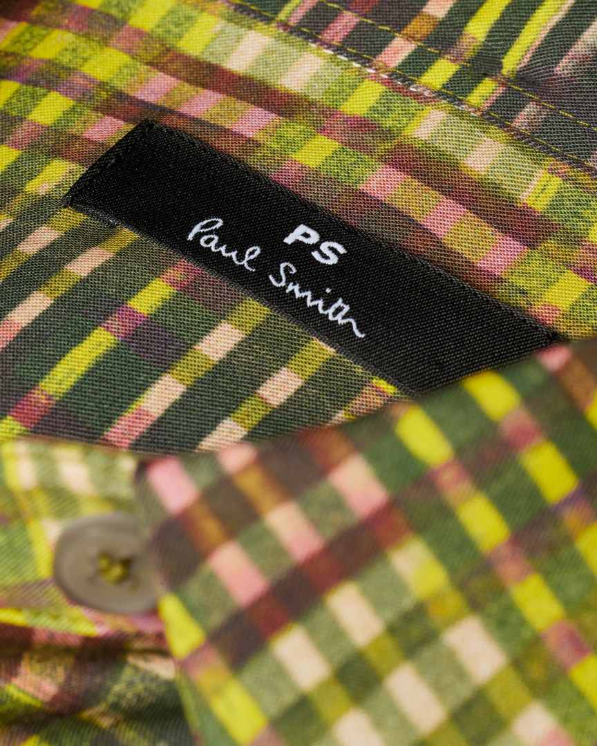 Women's Yellow and Black Check Shirt