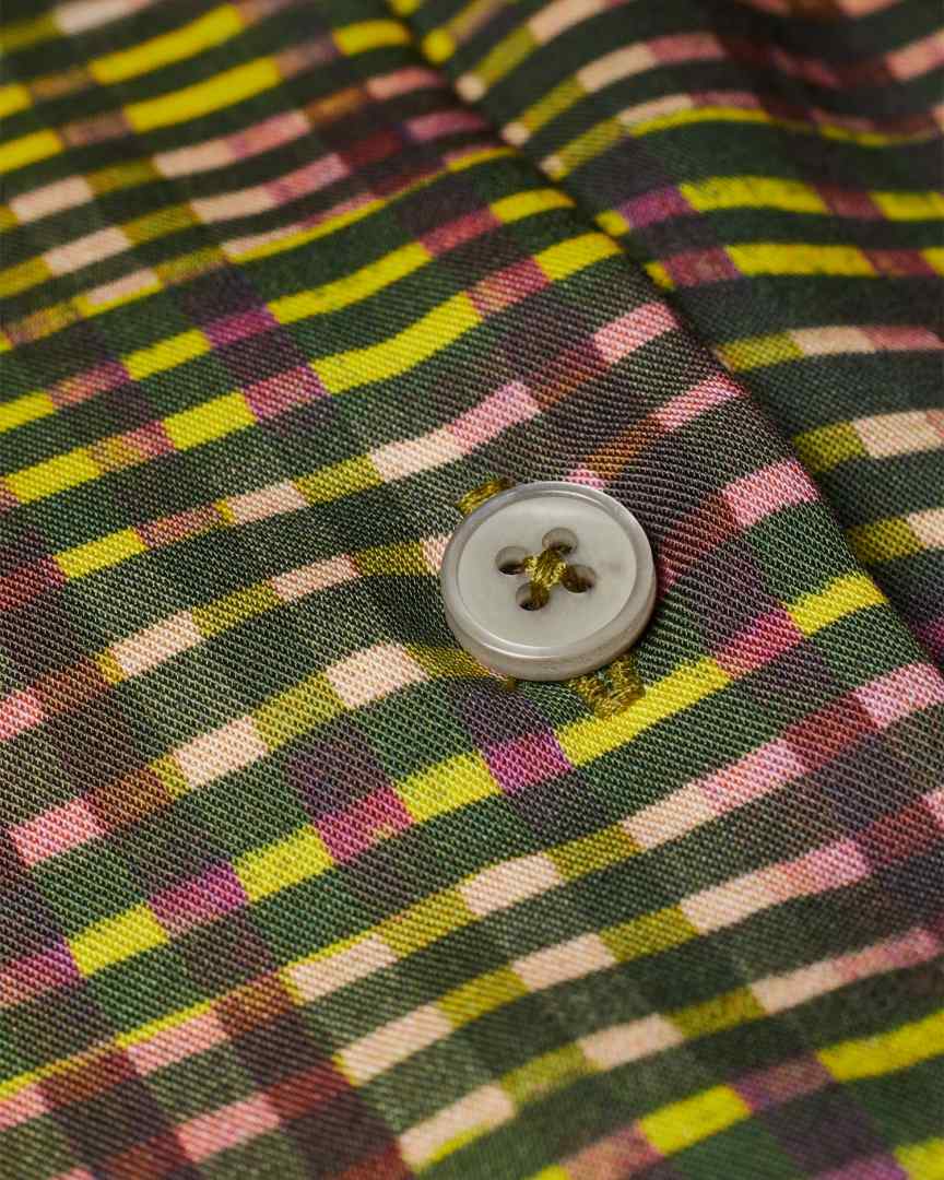 Women's Yellow and Black Check Shirt