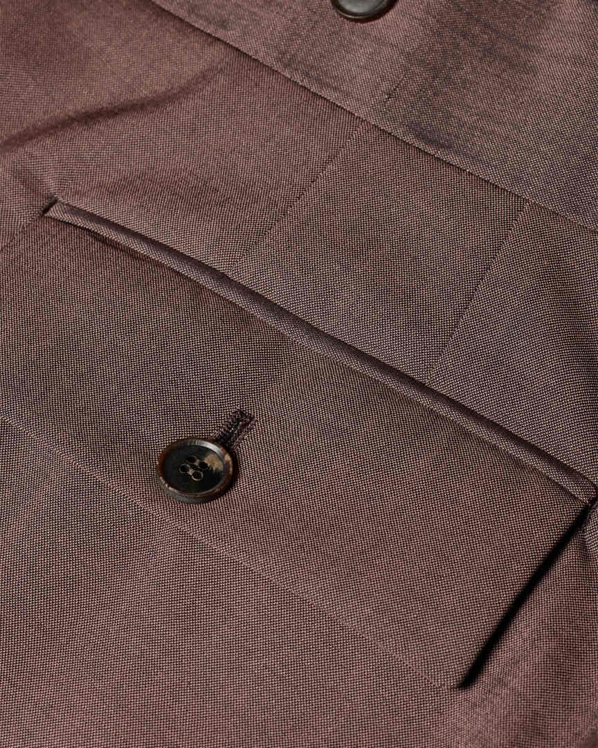 Men's Dark Mauve Wool-Mohair Suit