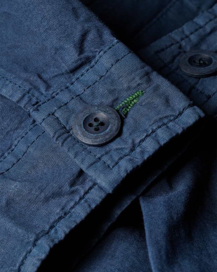 Navy Cotton-Linen Work Jacket